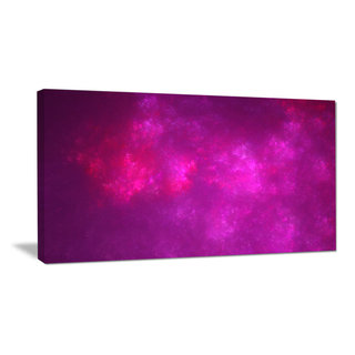 Bright Pink Starry Fractal Sky, Abstract Canvas Art Print, 40"x20"x1 ...