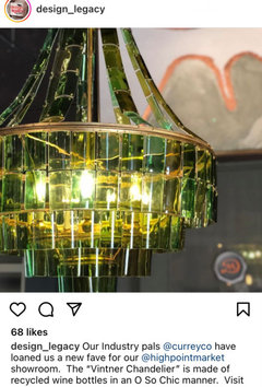Green glass lamp shade