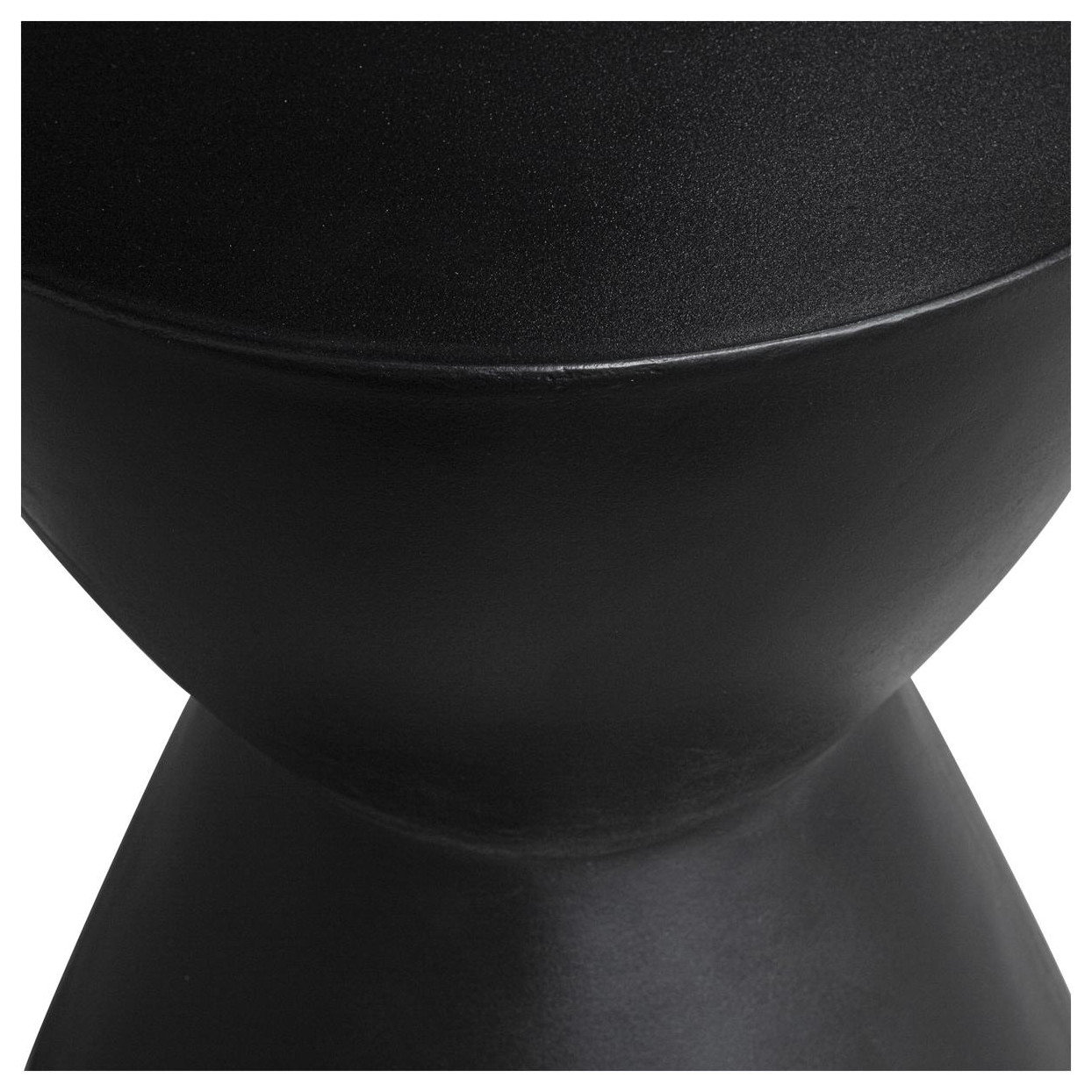 Hourglass Outdoor Ottoman or Stool, Black - Transitional - Accent And ...