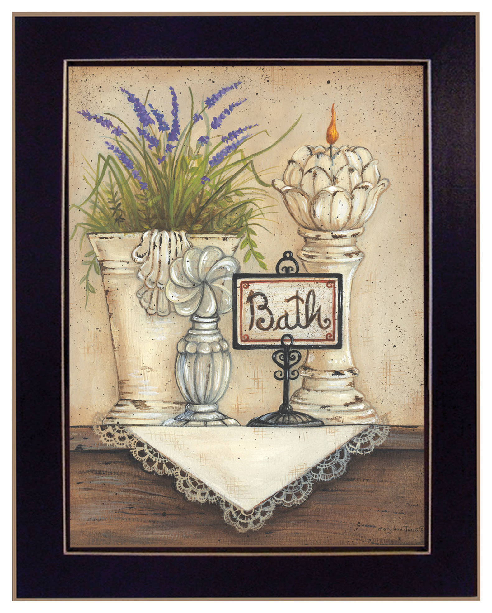 "Bath" By Mary June, Printed Wall Art, Ready To Hang Framed Poster ...