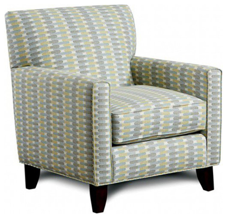 Brubeck Transitional Sofa Chair With Block Pattern - Transitional ...