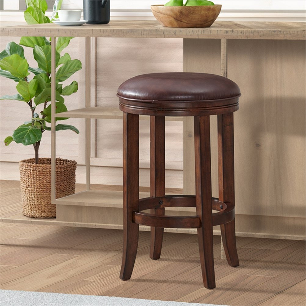 Alaterre Furniture Natick Counter Height Stool - Distressed Walnut ...