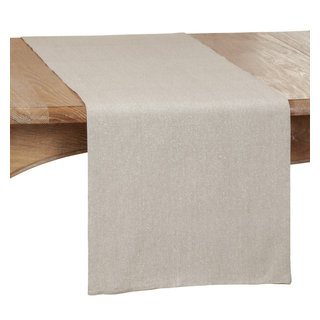 Runner With Shimmer Design, Silver - Contemporary - Table Runners - by ...