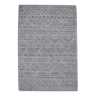 HAND WOVEN FLAT WEAVE KILIM POLYESTER AREA RUGS -Rectangle,Dark Gray ...
