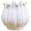Carved White Marble Lotus Vase-Guru - Asian - Vases - by De-cor | Houzz