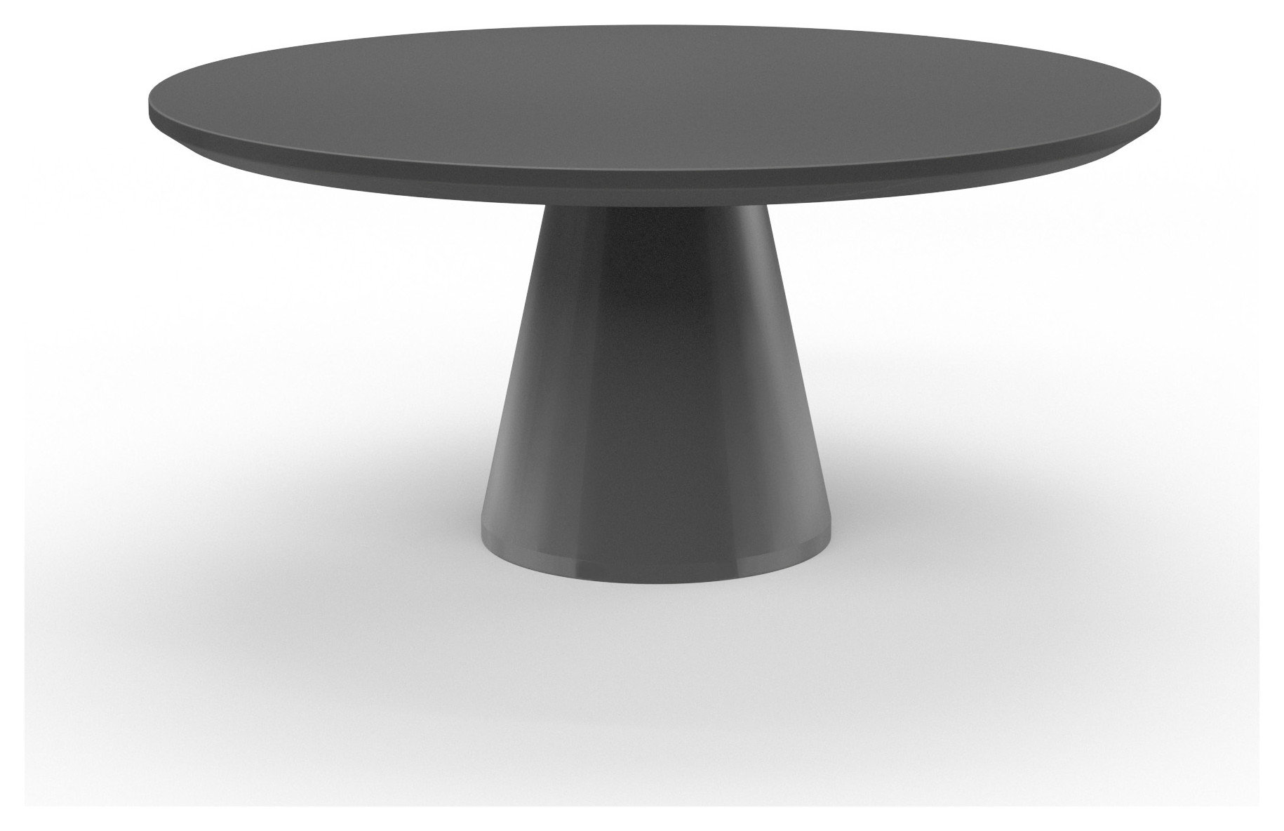 Bazaar Pedestal Dark Gray Finish Stunning Design Outdoor Dining Table ...