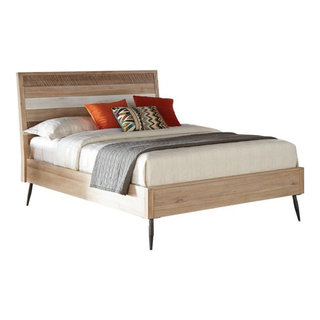 Coaster Marlow Farmhouse Wood Queen Platform Bed in Brown Finish ...