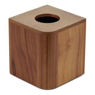 Designer Genuine Teak Tissue Box Cover - Transitional - Tissue Box ...