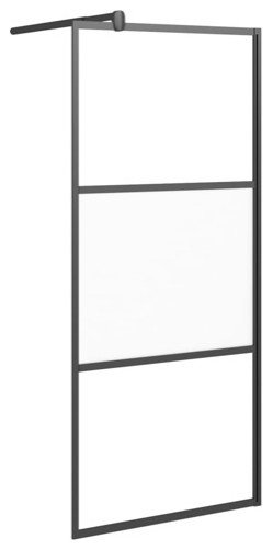 vidaXL Walk-in Shower Enclosure Bathroom Wall Panel Half Frosted ESG ...