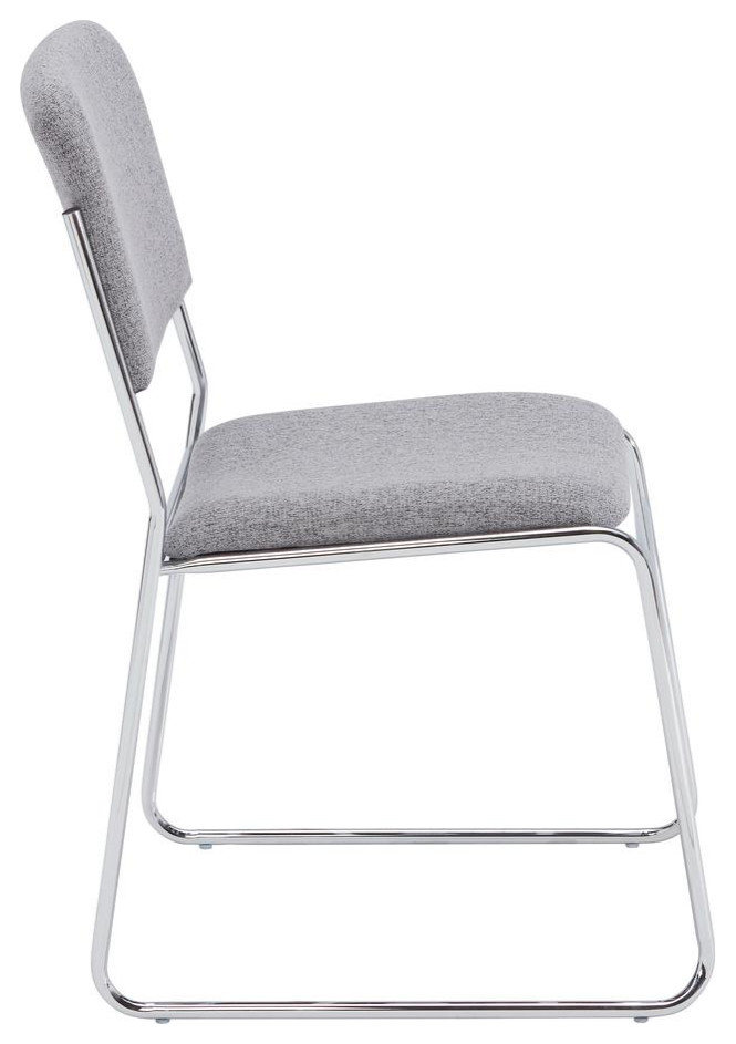 NPS® 8600 Series Fabric Padded Signature Stack Chair, Classic Grey ...