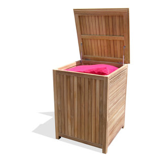 Tall Storage Box 37"H Grade A Teak, Assembled - Transitional - Deck ...