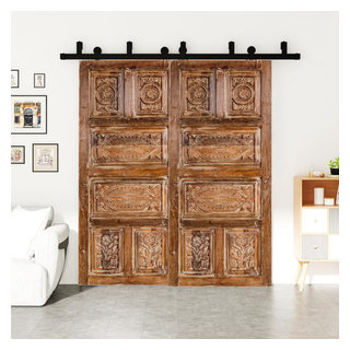 Old World Elements Design And Architecture - Midcentury - Home Office ...