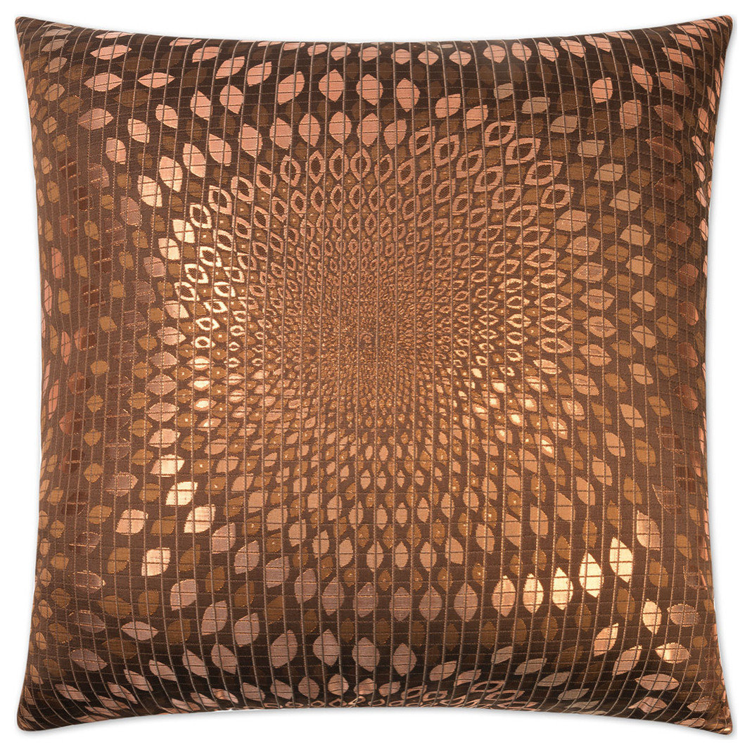 Whirl Pillow - Copper, 24" x 24" - Contemporary - Decorative Pillows ...