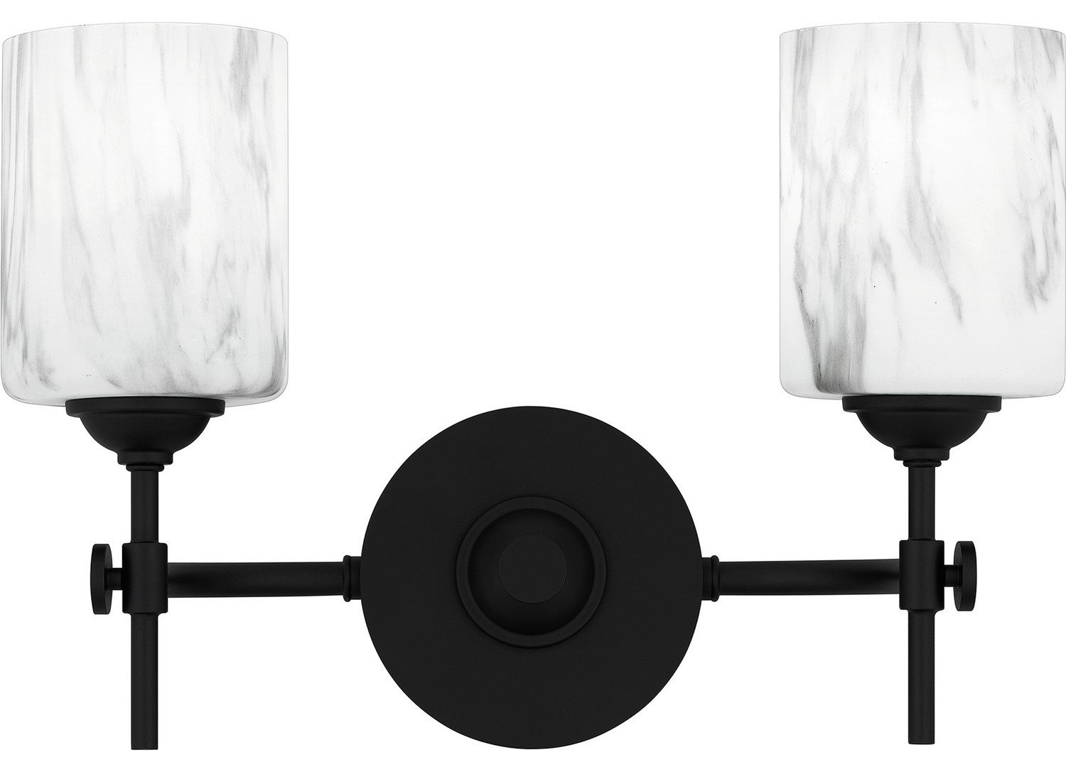 Aria 2-Light Bath, Matte Black - Transitional - Bathroom Vanity ...