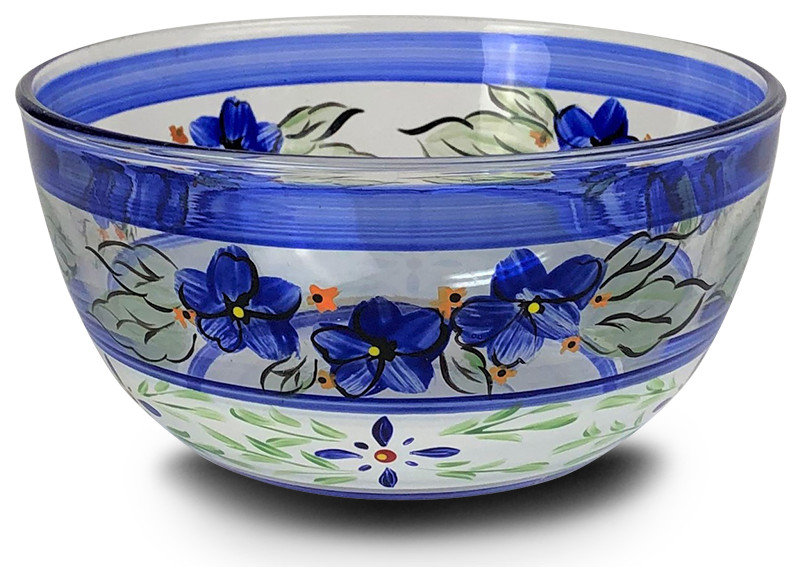Blue Floral 6" Bowl - Traditional - Serving And Salad Bowls - Other ...