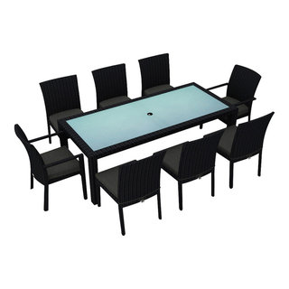 Harmonia Living Urbana 9-Piece Patio Dining Set - Tropical - Outdoor ...