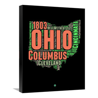 "Ohio Word Cloud 1" Fine Art Print, 18" x 24" - Modern - Prints And ...