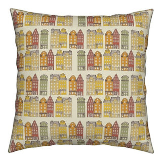 Cityscape City Urban Stockholm Old Town Throw Pillow - Contemporary ...