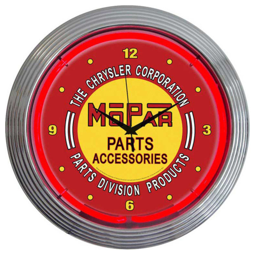 Muscle Car Garage Neon Clock by Neonetics - Contemporary - Wall Clocks ...