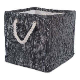 Paper Bin Lurex Black/Silver Square 11"x11"x11" - Contemporary ...