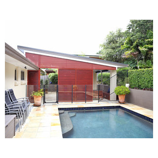 Customised sliding privacy screen (operable louvres) - Minimalistisch ...