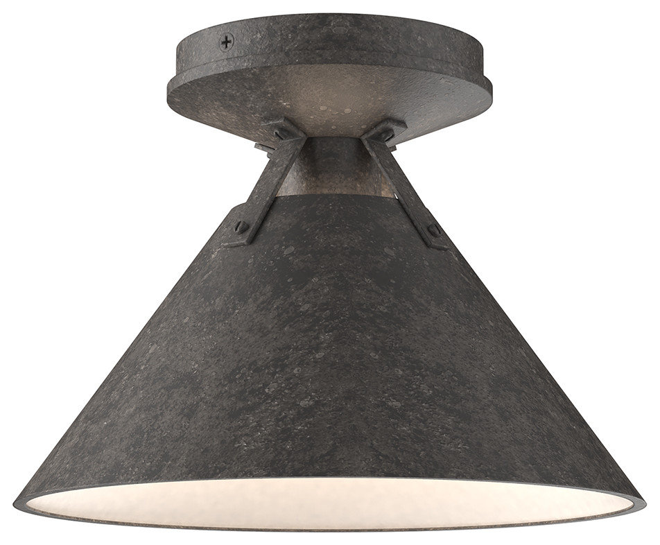 Archer ceiling mount,Steel Shade D9-1/2" x H7" - Industrial - Flush ...