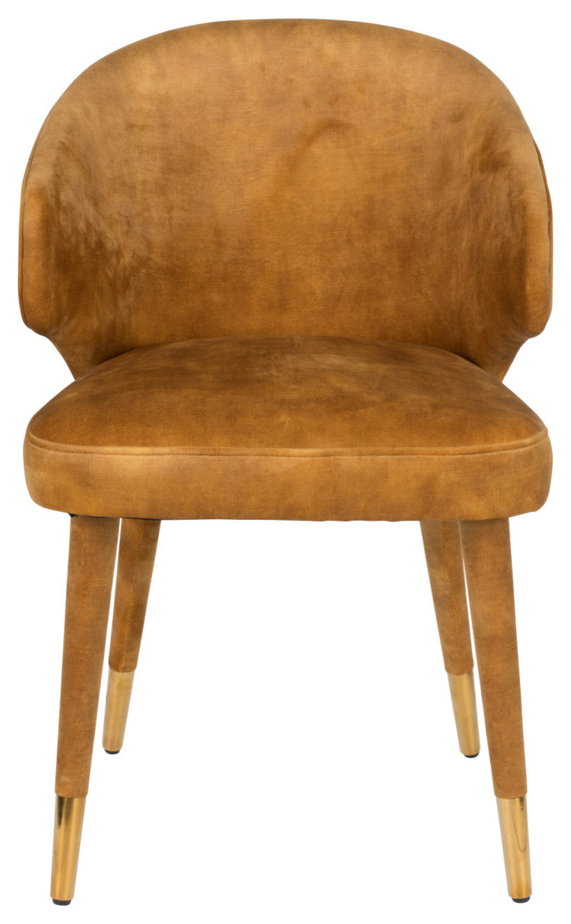 Curved Back Upholstered Chair | Dutchbone Lunar - Midcentury - Dining ...