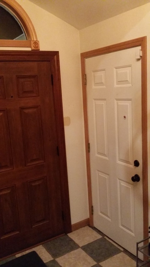 Mismatched Doors and trims in Foyer