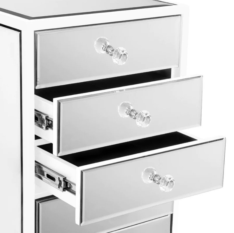 Slaystation Premium Mirrored 9 Drawers Vanity Storage Unit ...