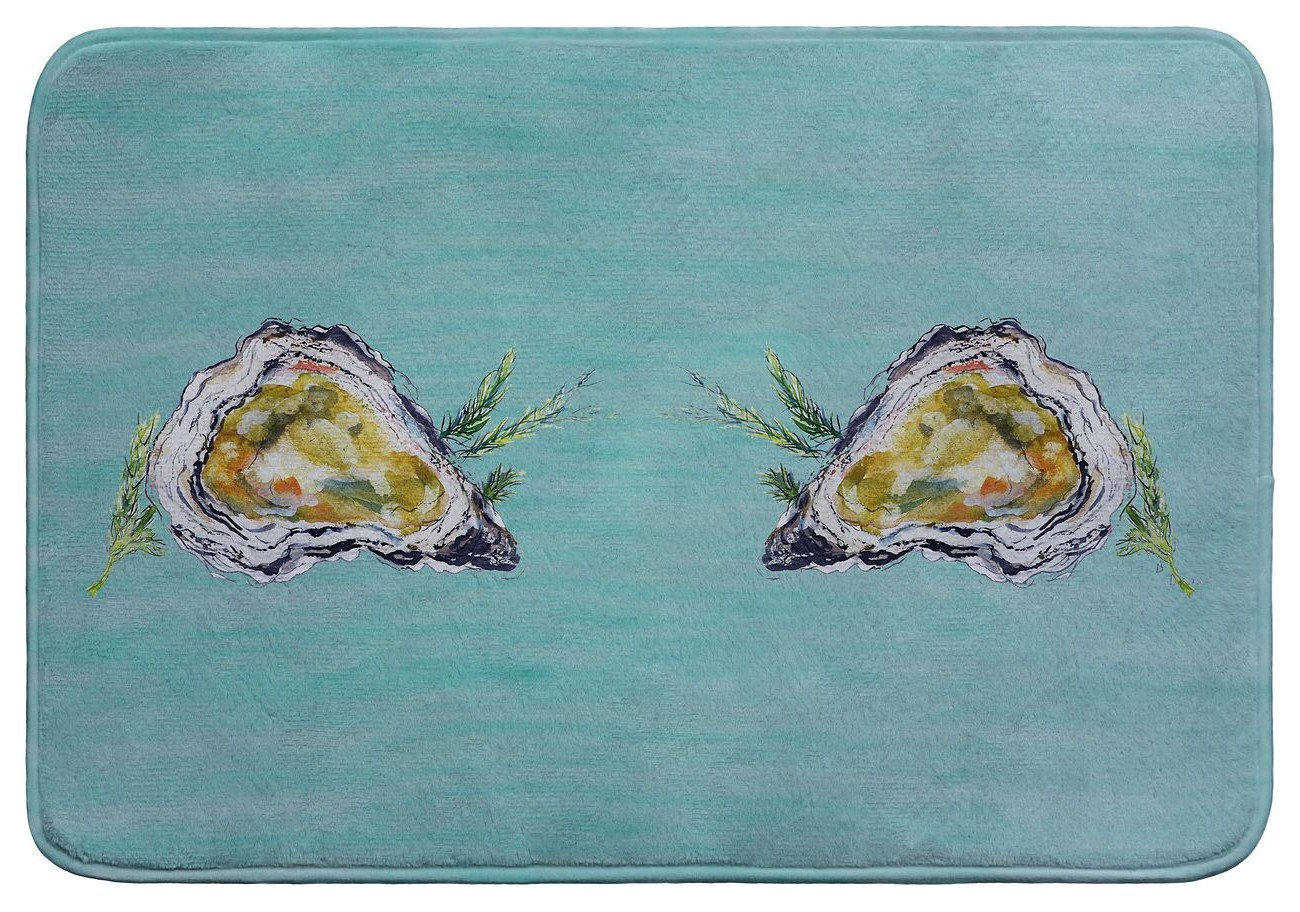 Oyster Fish Bath Mat 24x36 - Beach Style - Bath Mats - by Betsy Drake ...