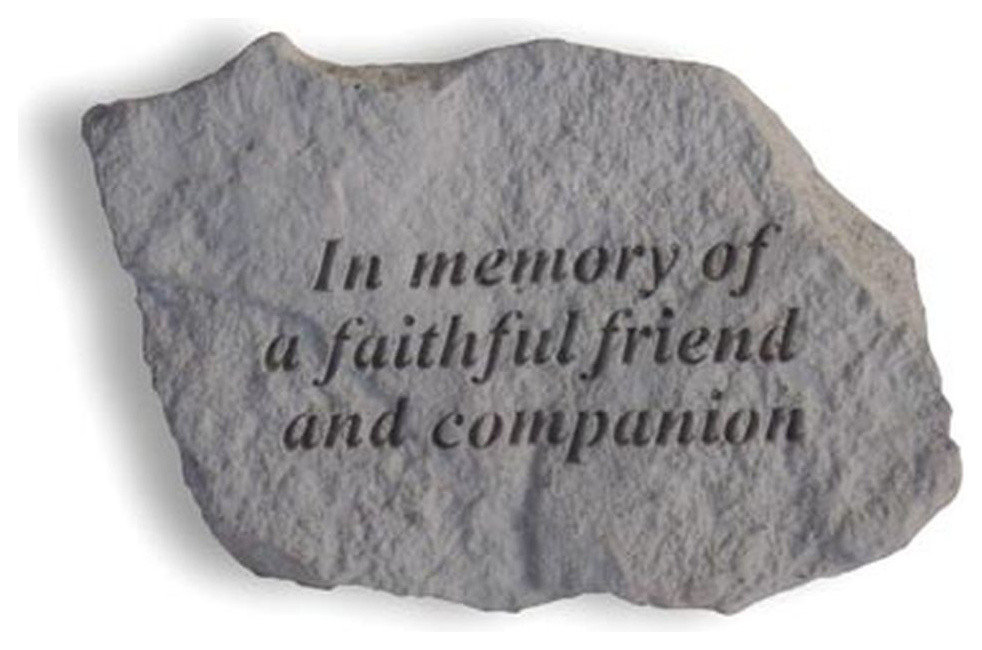 "In Memory Of A Faithful Friend" Memorial Garden Stone - Contemporary ...