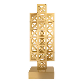 Brass Framework Table Lamp | Versmissen Pontes, Small - Contemporary ...