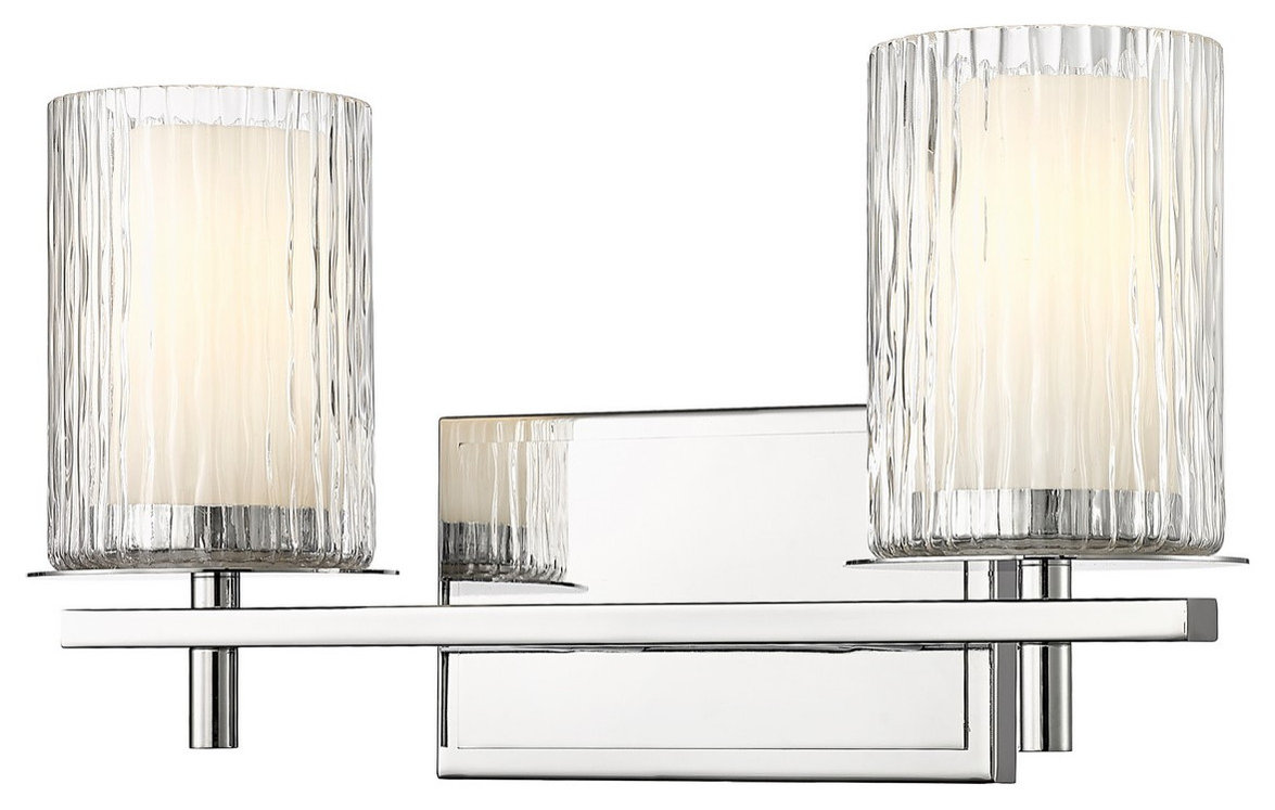 Grayson 2-Light Vanity, Chrome - Transitional - Bathroom Vanity Lighting - by Lampclick | Houzz