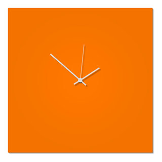 Contemporary Clock 'Orangeout White Square Clock' Artistic Orange ...