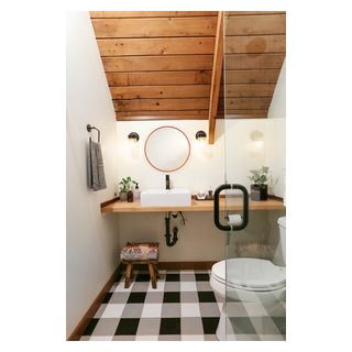 THE BOW ROOF CABIN - Rustic - Bathroom - Portland - by North Swell ...