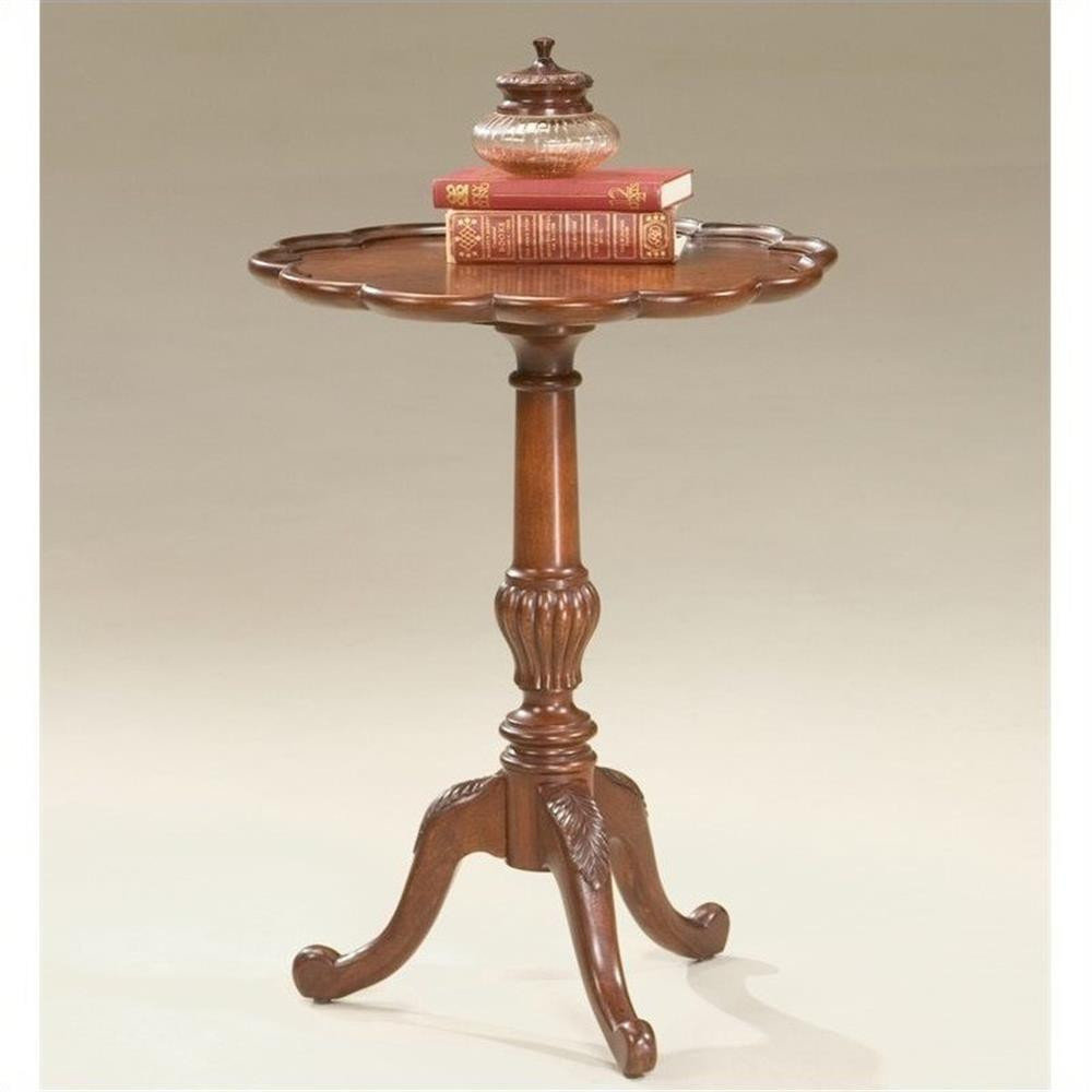 Home Square Pedestal Table in Plantation Cherry Finish - Set of 2 ...