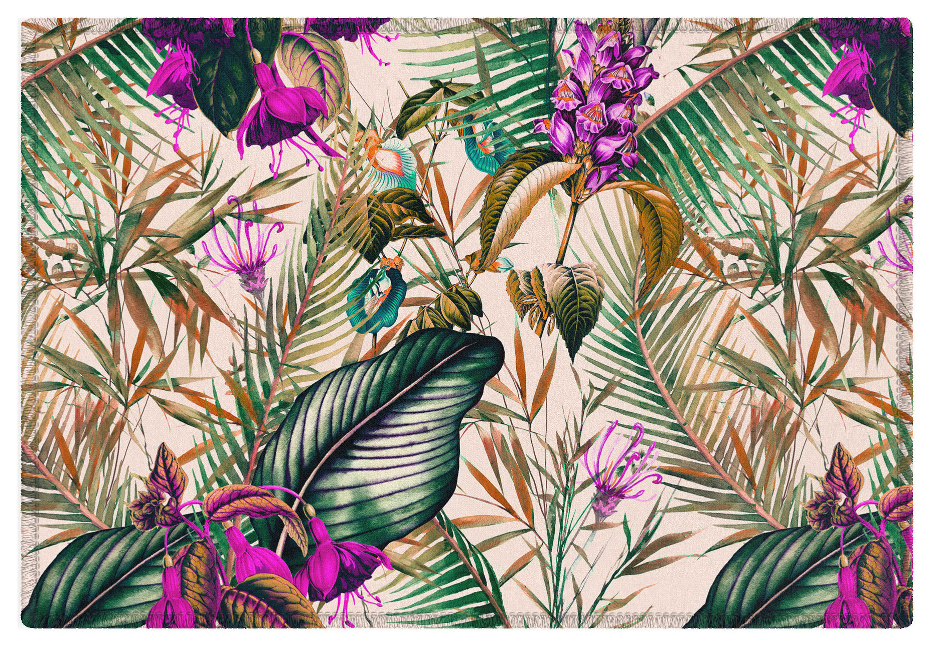 Marta Barragan Camarasa Exotic Botanical Foliage 018 Outdoor Rug, 8'x12 ...