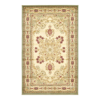 Rug Unique Loom Versailles Green Rectangular 3' 3 x 5' 3 - Victorian ...