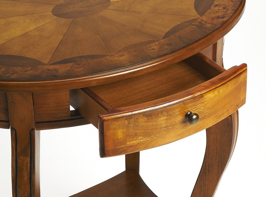 Olive Ash Burl Oval Accent Table - Traditional - Side Tables And End ...