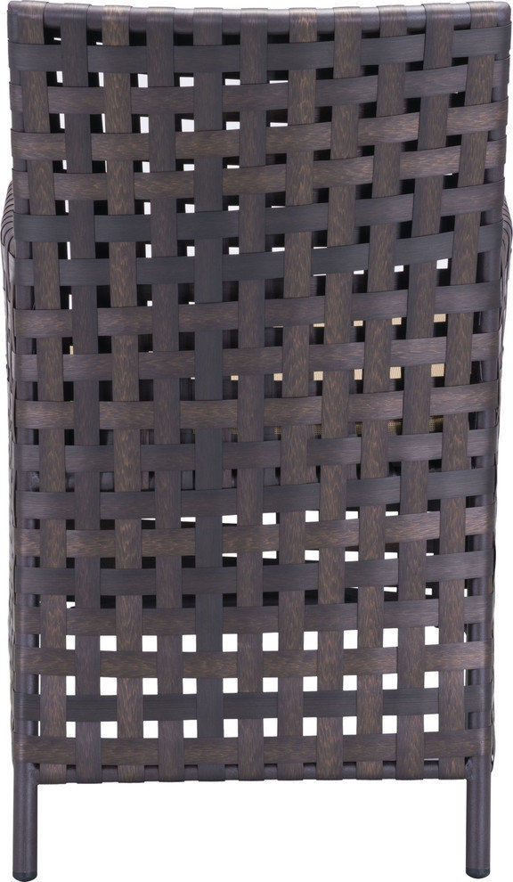 Zuo Modern Pinery 703790 Outdoor Dining Chairs, Brown and Beige, Set of ...