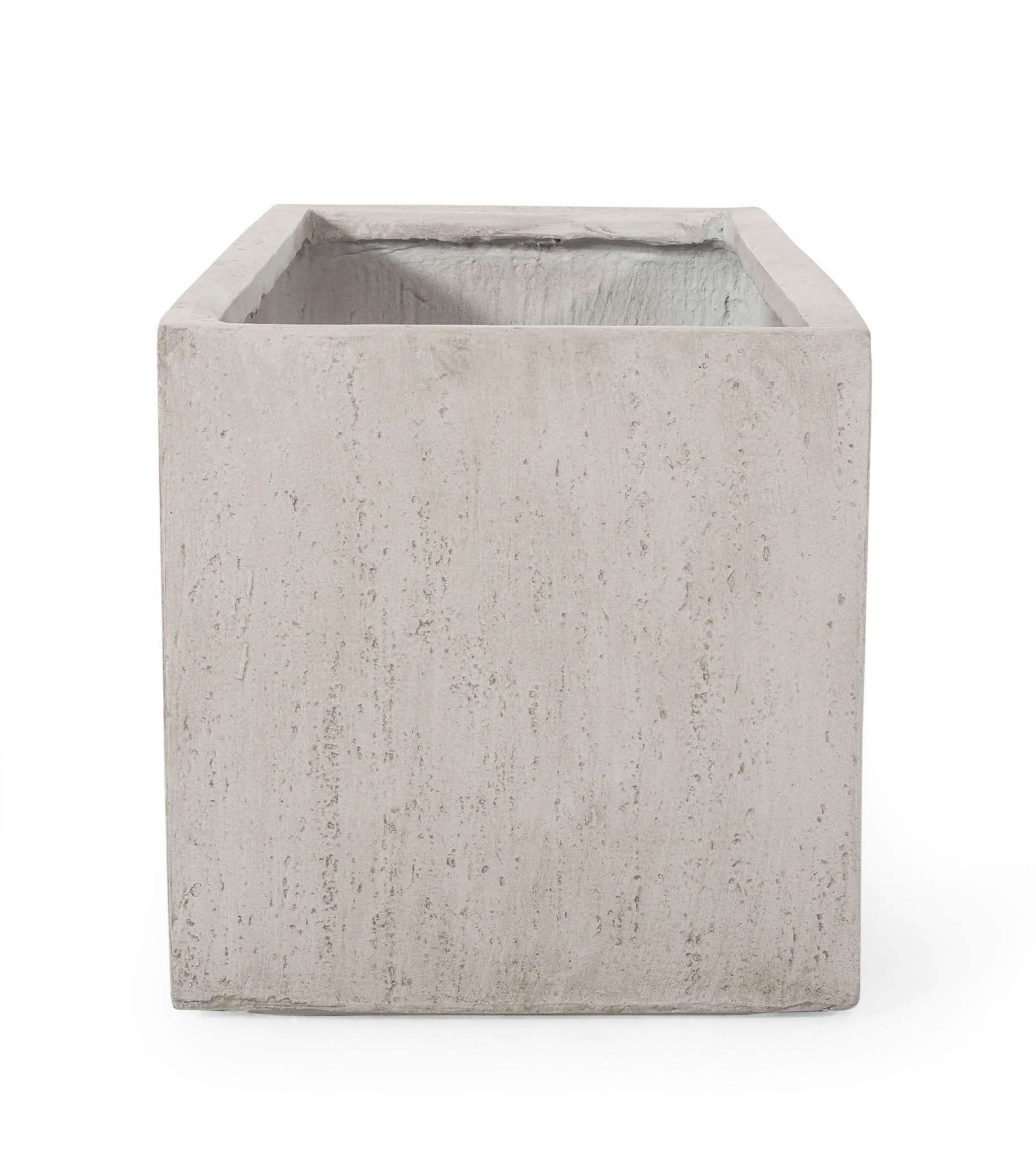 Felipe Outdoor Cast Stone Rectangular Planters, Set of 2, Large ...