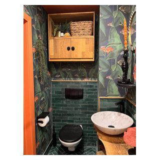 Small W/C and Shower room in Kent - Tropical - Powder Room - Kent - by ...