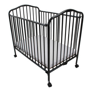 La Baby Mini/Portable/Compact Crib, Black - Contemporary - Cribs - by ...