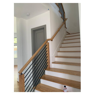 Stairs, horizontal/angled spindles and handrails after construction ...