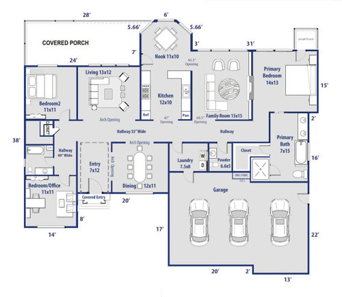 Layout Help Please! 90's House Floor Plan Needs Facelift.