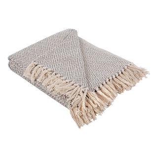 White Diamond Throw - Scandinavian - Throws - by Design Imports | Houzz