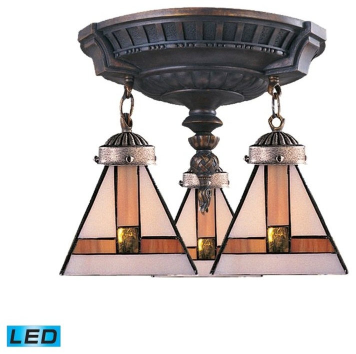 Elk Lighting 997-AW-01-LED Mix-N-Match 3-Light Semi Flush Light ...