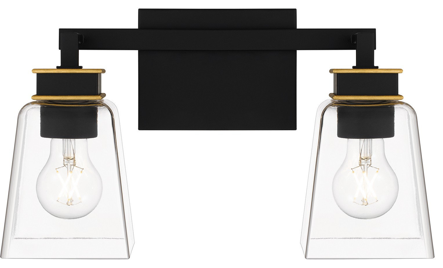 Almany Two Light Bath in Matte Black - Transitional - Bathroom Vanity ...