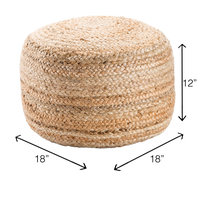 Jaipur Living Mesa Beige Solid Round Pouf - Beach Style - Floor Pillows And Poufs - by GwG ...