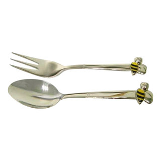 Elegance Bee Baby Spoon and Fork Set - Contemporary - Baby And Kids ...